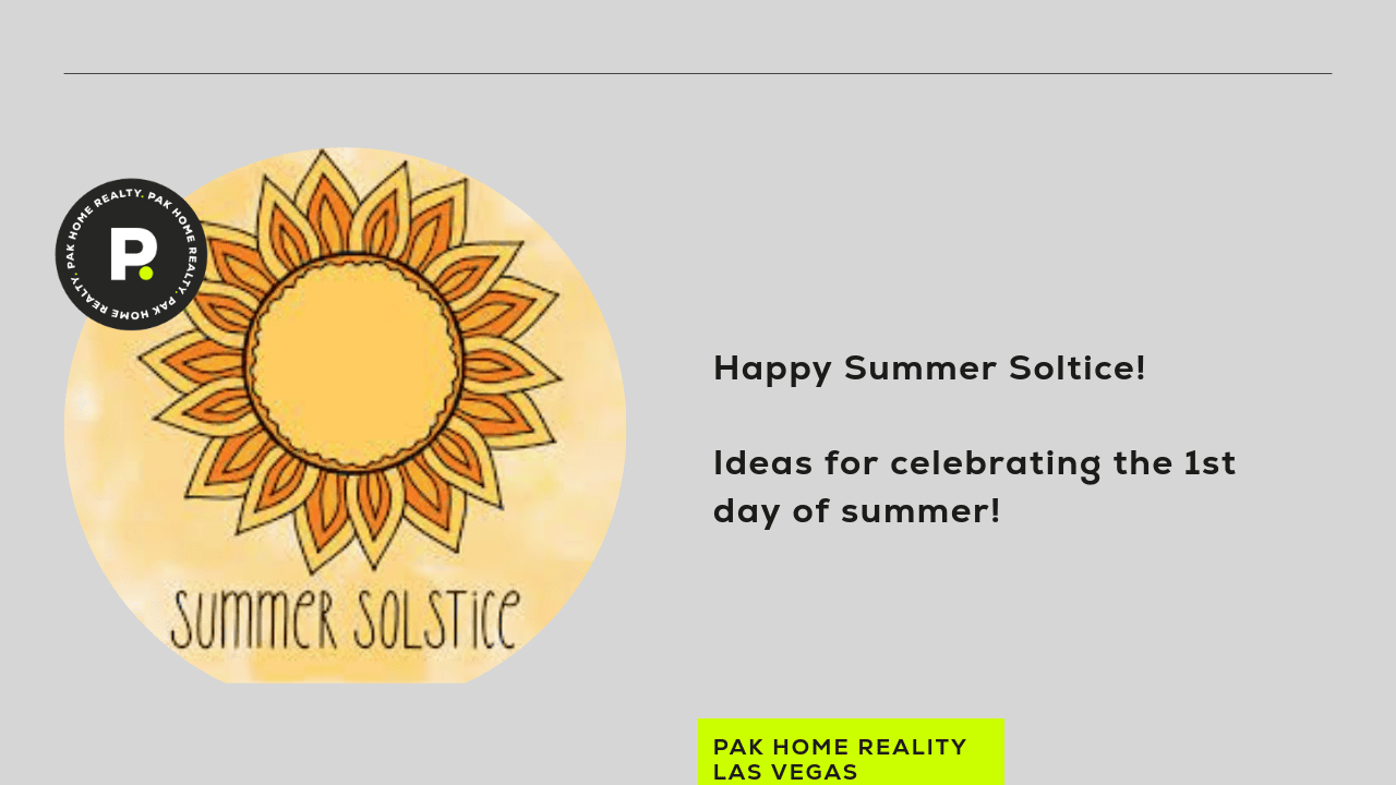 Ideas for celebrating the Summer Solstice! - Frank Barrera REALTOR